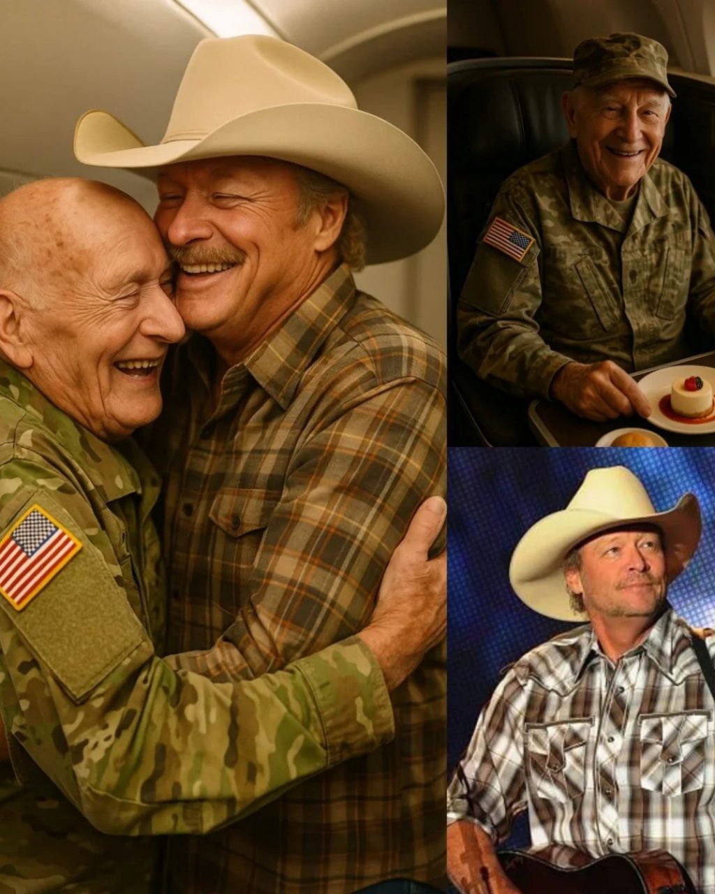 BREAKING NEWS: Alan Jackson gave up his first class seat to a veteran ...