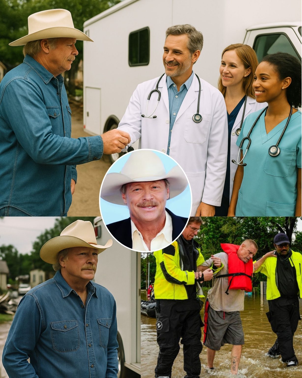 BREAKING: Alan Jackson Quietly Deploys “Healing Station” Mobile Clinic to Flood Zones . Alan ...